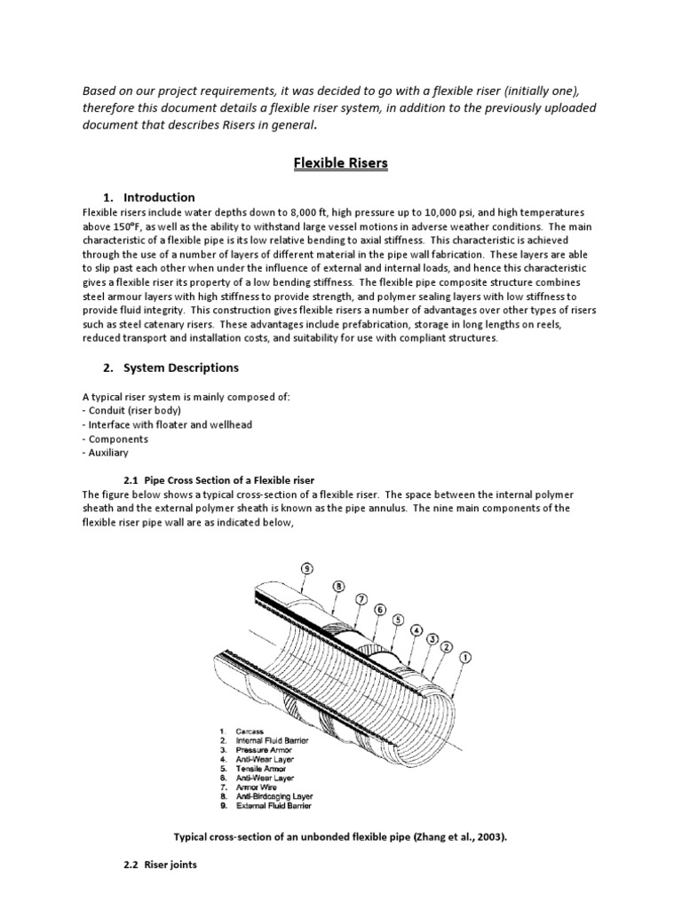 Flexible Riser System Overview | PDF | Pipe (Fluid Conveyance) | Buoyancy