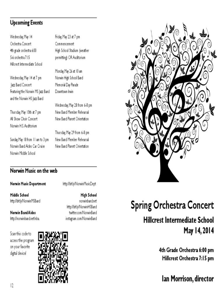 Spring Orchestra Concert: Upcoming Events | PDF | Music Education ...
