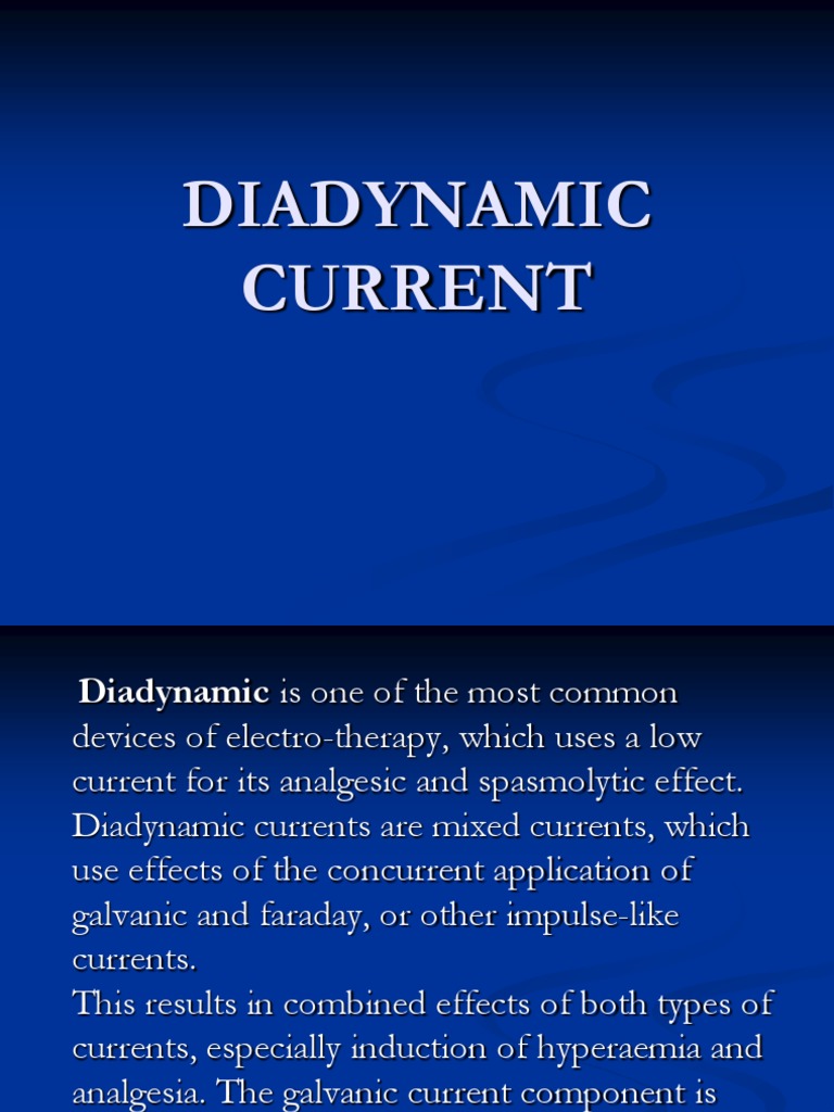 Diadynamic Current | PDF | Pain | Rectifier