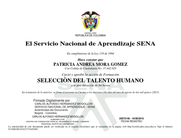 Diploma Sena PDF | PDF | Educación avanzada | Enseñando y aprendiendo