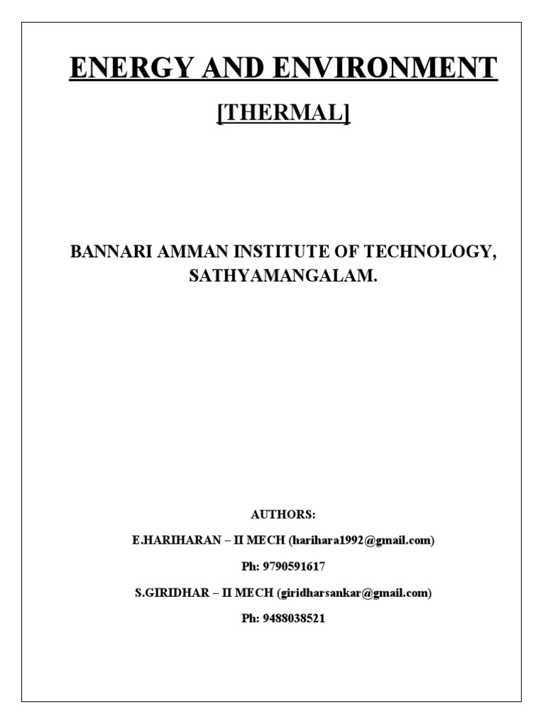 Energy and Environment | PDF | Energy Development | Renewable Energy