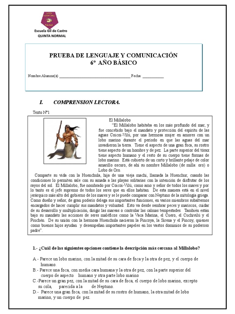 Lecturas Comprensivas De Sexto Grado Image To U