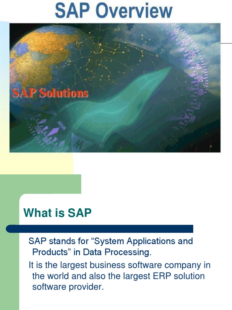 SAP ppt1 | PDF | Sap Se | Information Technology