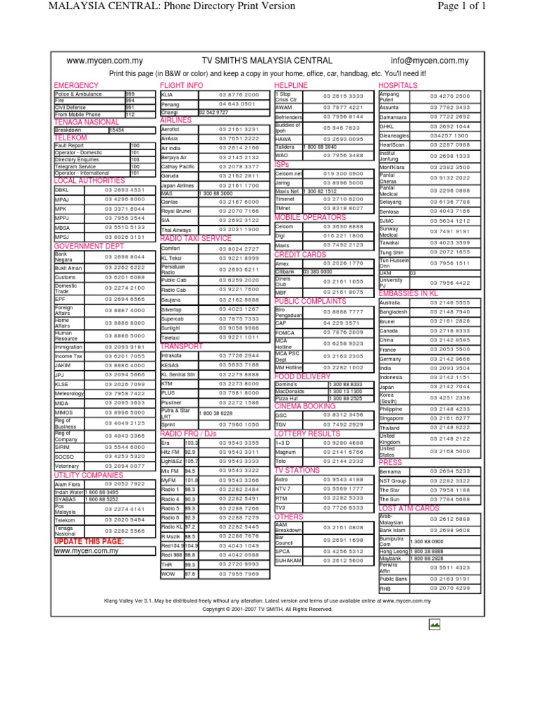 Imp Phone Numbers | PDF