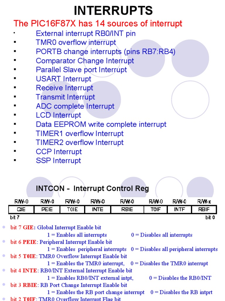 The PIC16F87X Has 14 Sources of Interrupt | Download Free PDF | Digital Electronics | Analog To ...