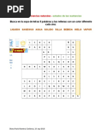 Sopa de Letras de La Materia Estados Transformación y Composición | PDF ...