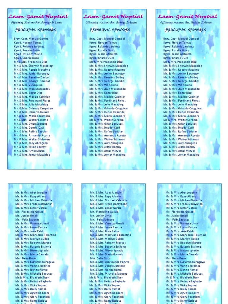 Principal Sponsors Principal Sponsors Principal Sponsors | PDF