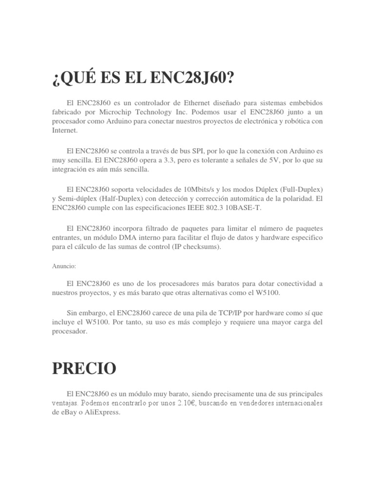 Modulo Ethernet Arduino Pdf Entorno De Desarrollo Integrado Arduino