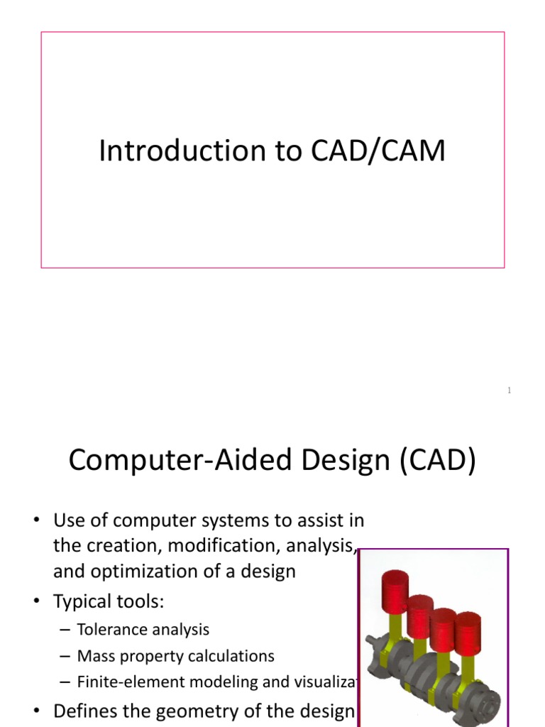 Chapter 1 Intro Cadcam Pdf Computer Aided Design Design