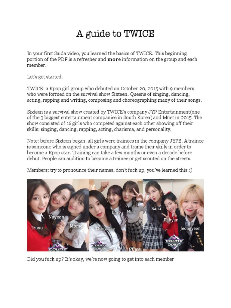 Twice | PDF | Entertainment | Performing Arts