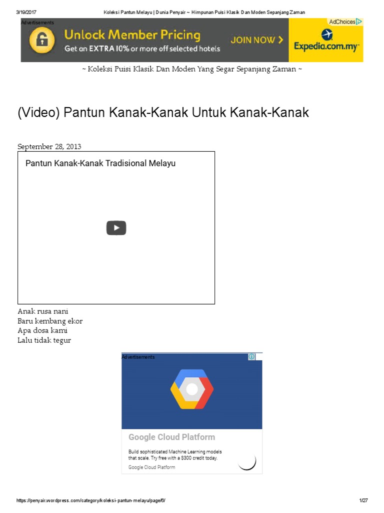 Koleksi Pantun Melayu Klasik dan Moden | PDF | Perjalanan