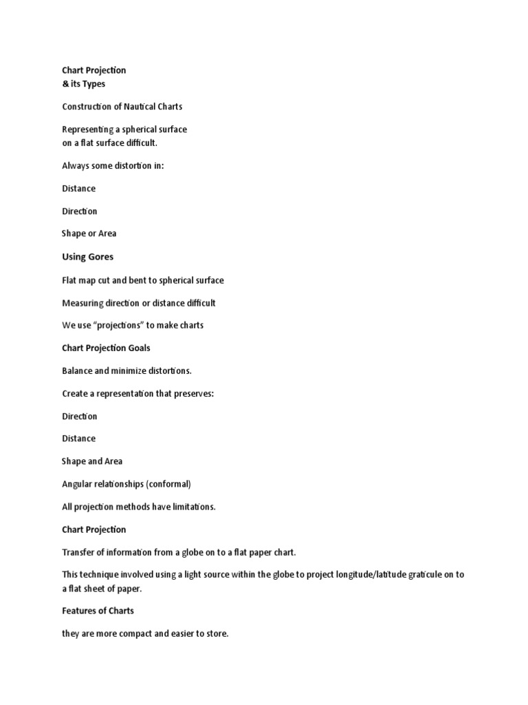 Chart Projection & Its Types: Using Gores | PDF | Cartography | Geometry