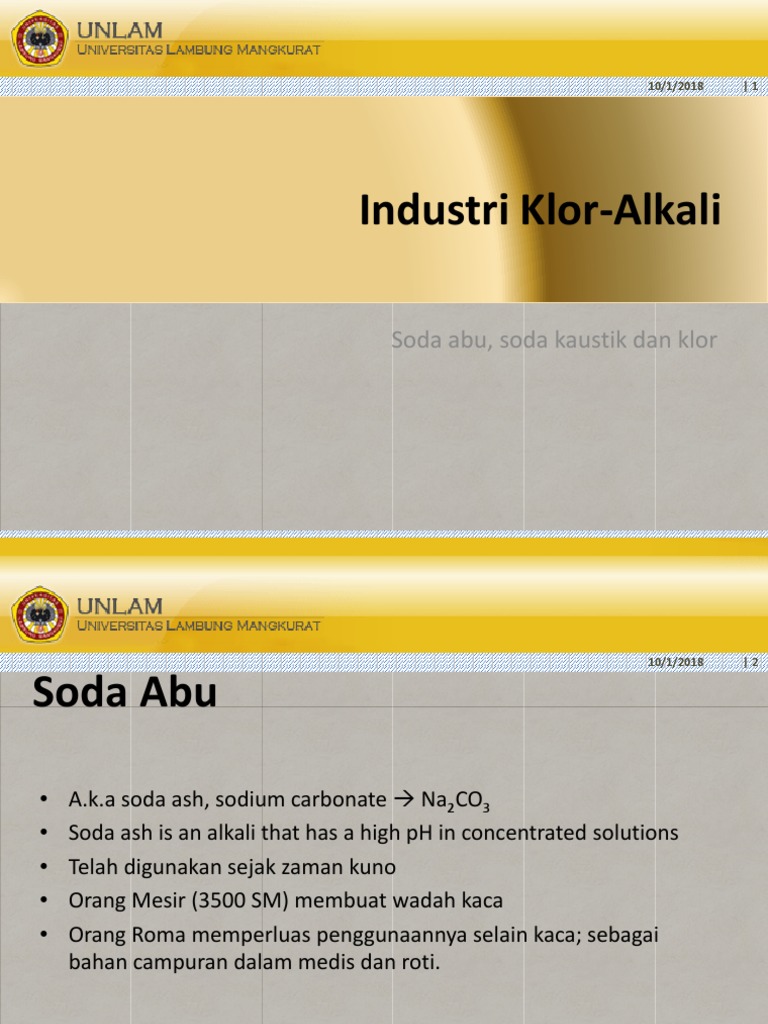 Soda Ash and Chlor-Alkali Industry | PDF | Cooking, Food & Wine