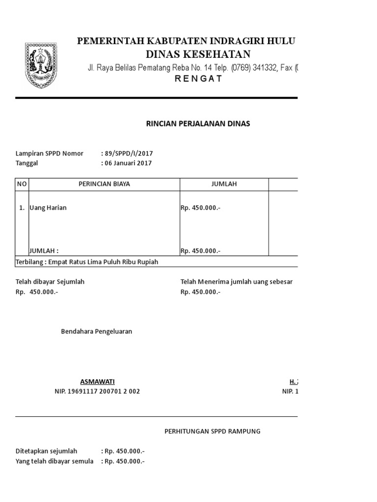 SPPD Rampung Kabupaten | PDF