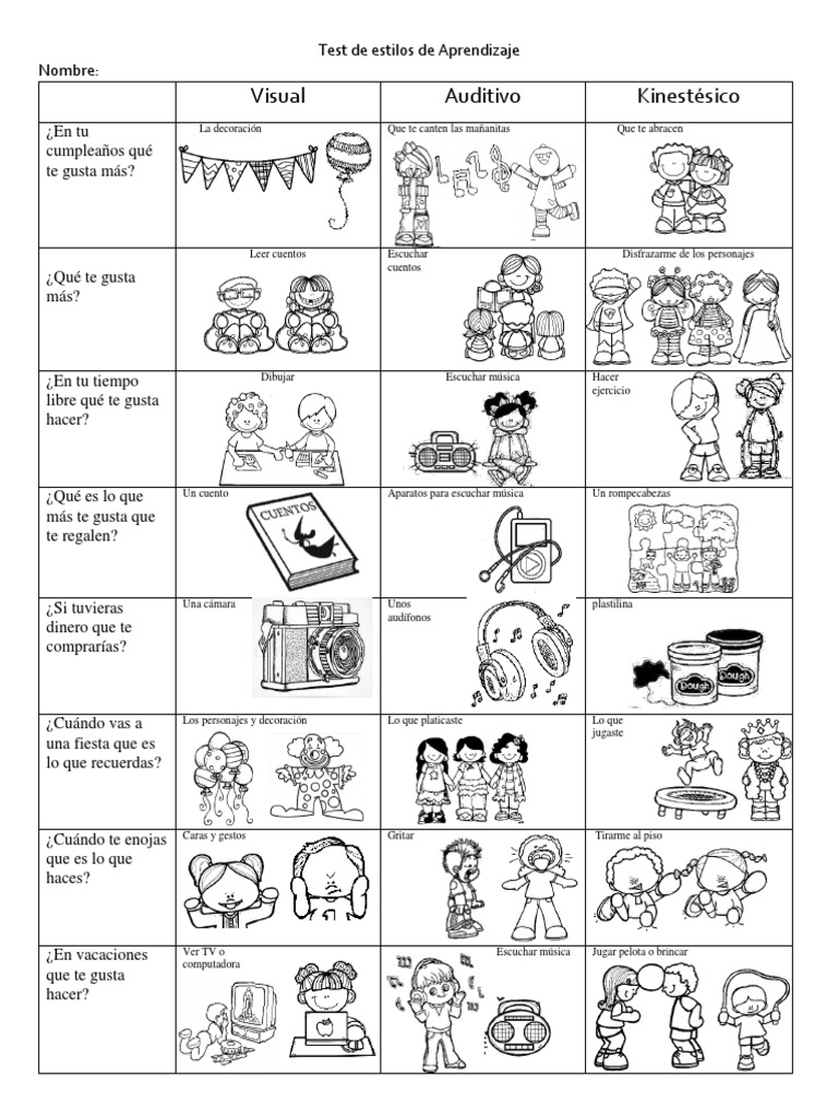 Test de Estilos de Aprendizaje