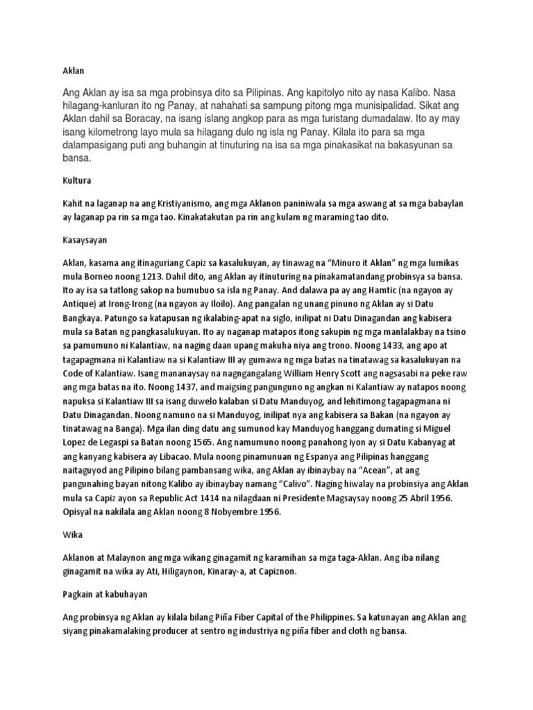 Aklan | PDF