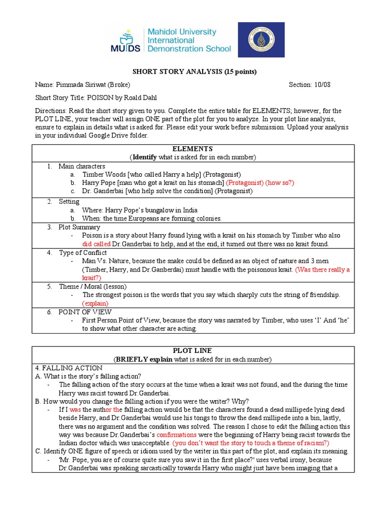 Short Story Analysis | PDF | Narration