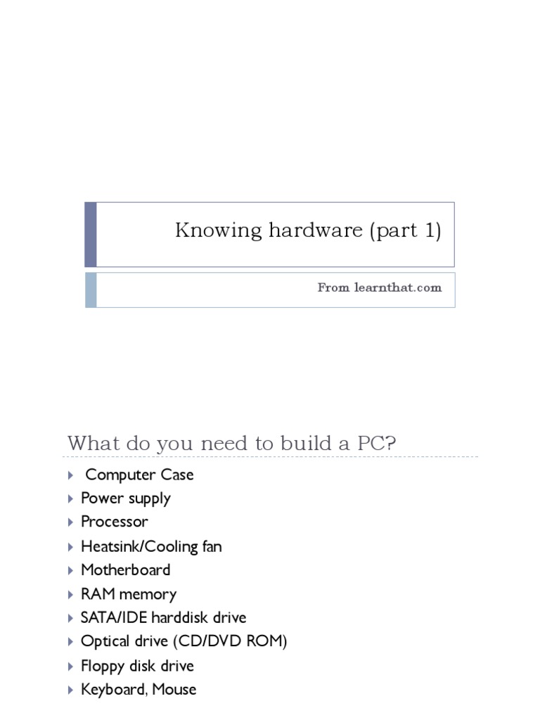 Intro To It Hardware1 | PDF | Microprocessor | 64 Bit Computing