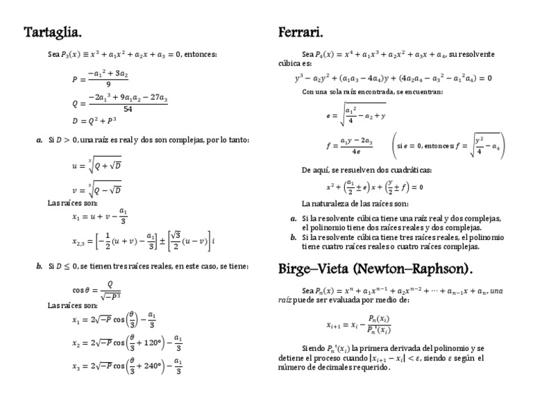 Formulario Polinomios | PDF | Relaciones matematicas | Álgebra