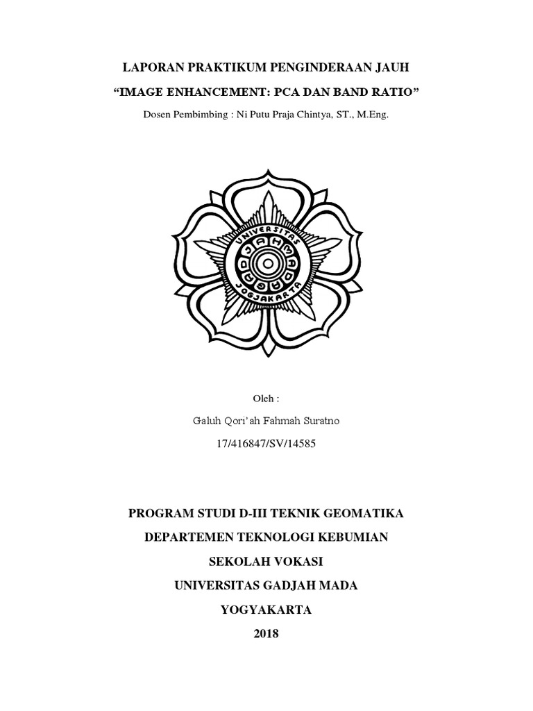 Penginderaan Jauh Image Enhancement PCA Forward Dan PCA Inverse | PDF