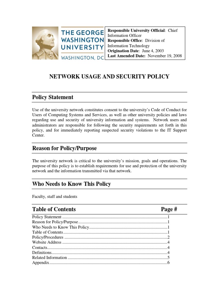 Network Usage Final | PDF | Computer Security | Security