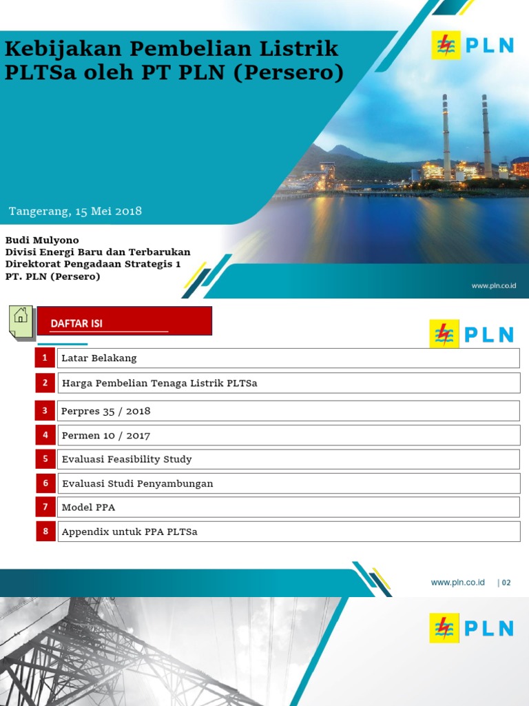 Presentasi PLTSa Tangerang 15 Mei 2018 PPA (PLN) | PDF