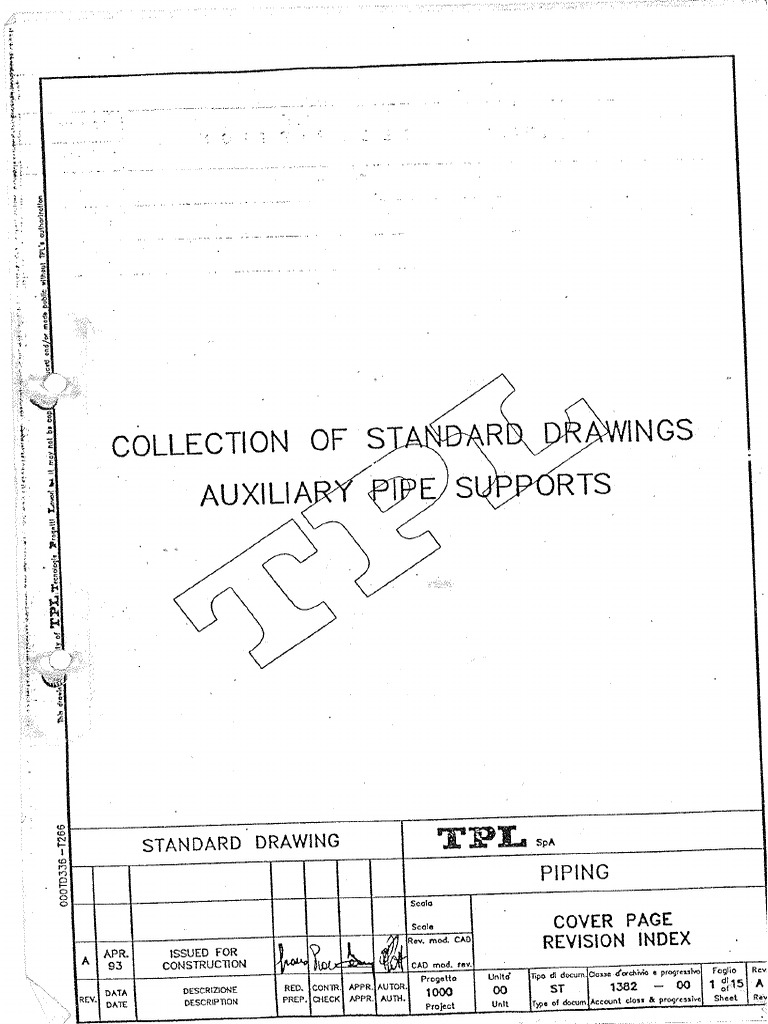 Standard Auxiliary Pipe Support | PDF