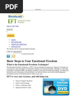 Emotional Freedom Technique: Manual | PDF | Emotional Freedom ...