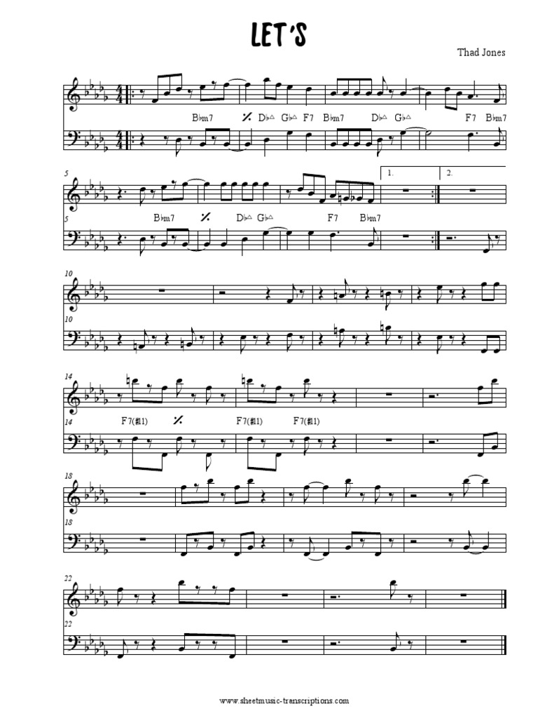 Lets Sheetmusic Transcriptions v1 | PDF