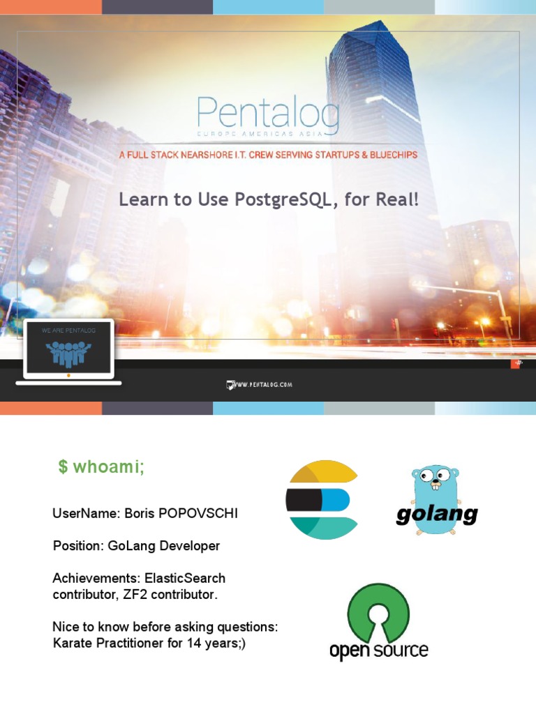 An Introduction To Key Postgresql Features For Database Users Pdf Postgre Sql Databases 