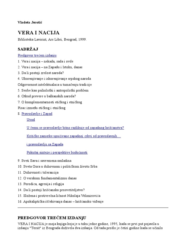Vera I Nacija PDF | PDF