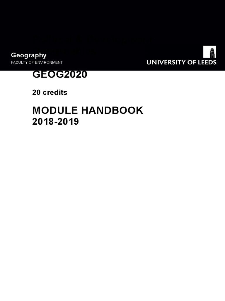 GEOG2020 Module Handbook | Download Free PDF | Plagiarism | Citation