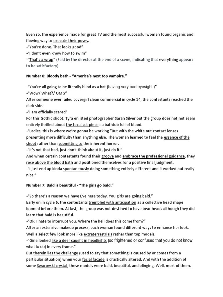 America's Next Top Vampire: Overcoming Fear and Finding Confidence in a ...