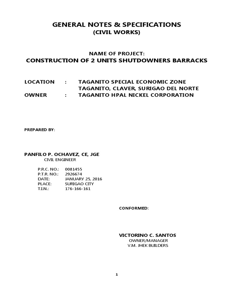 General Notes & Specifications | Concrete | Building Engineering General Notes & Specifications | Concrete | Building Engineering