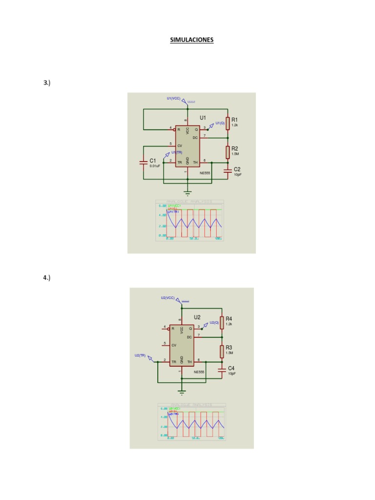 Simulation of Monostable Multivibrators using the NE555 Timer IC | PDF