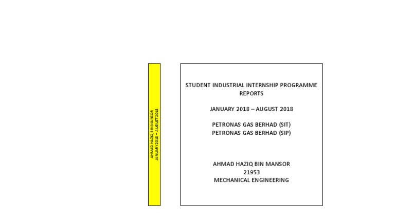Student Industrial Internship Programme Reports JANUARY 2018 - AUGUST ...