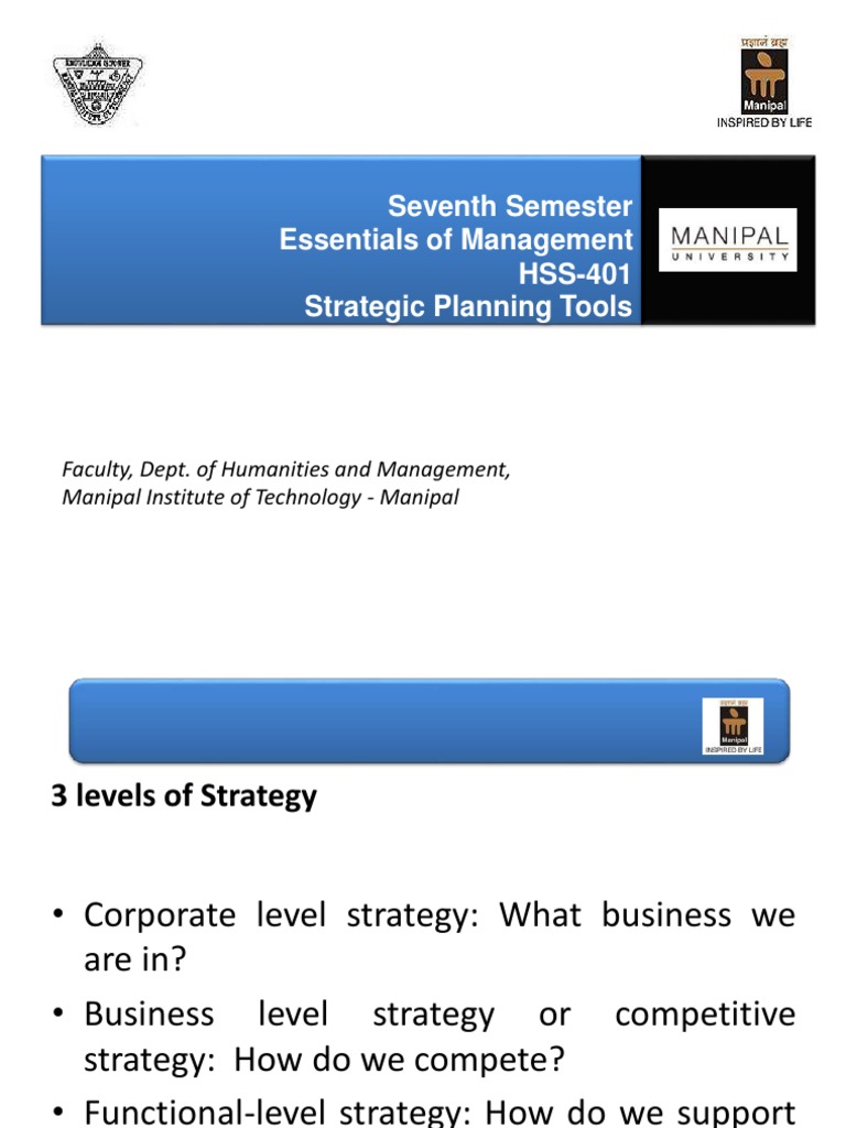 Essentials of Management - Strategic Planning Tools | PDF | Swot ...