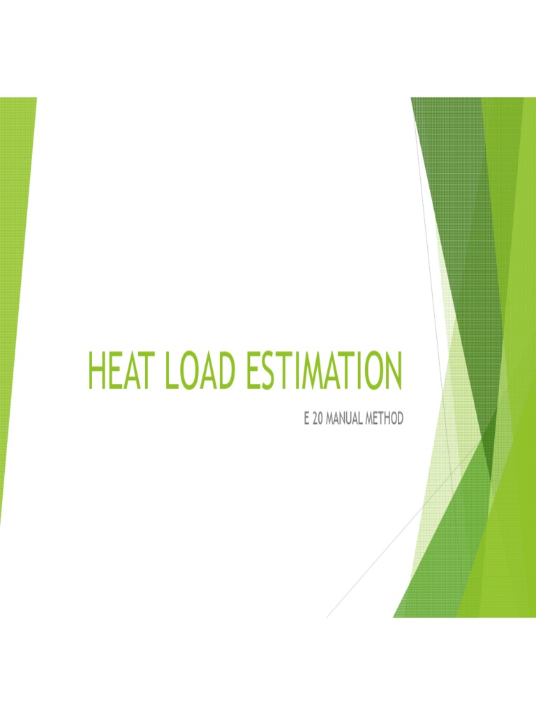 Heat Load Calculation | PDF
