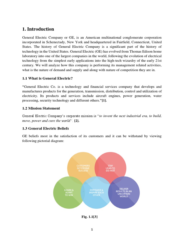 Project Report | PDF | General Electric | Operations Management