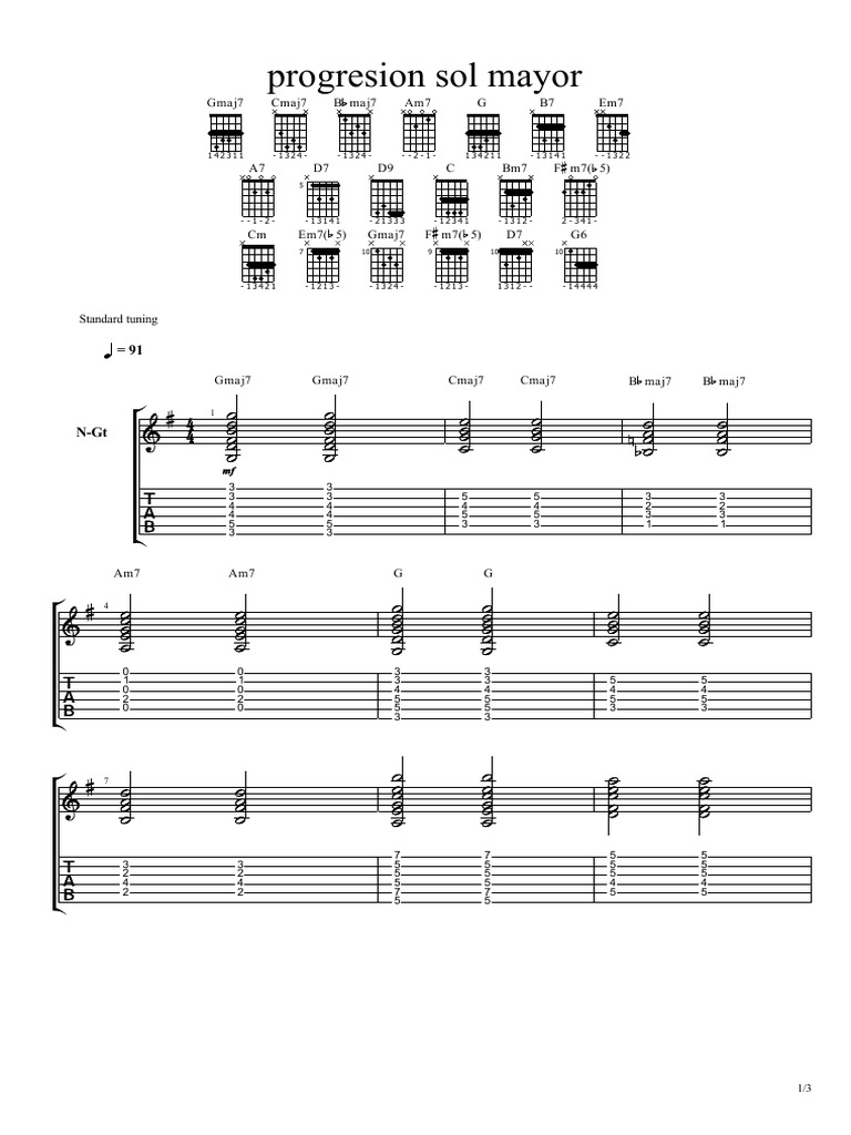 Progresion Sol Mayor | PDF