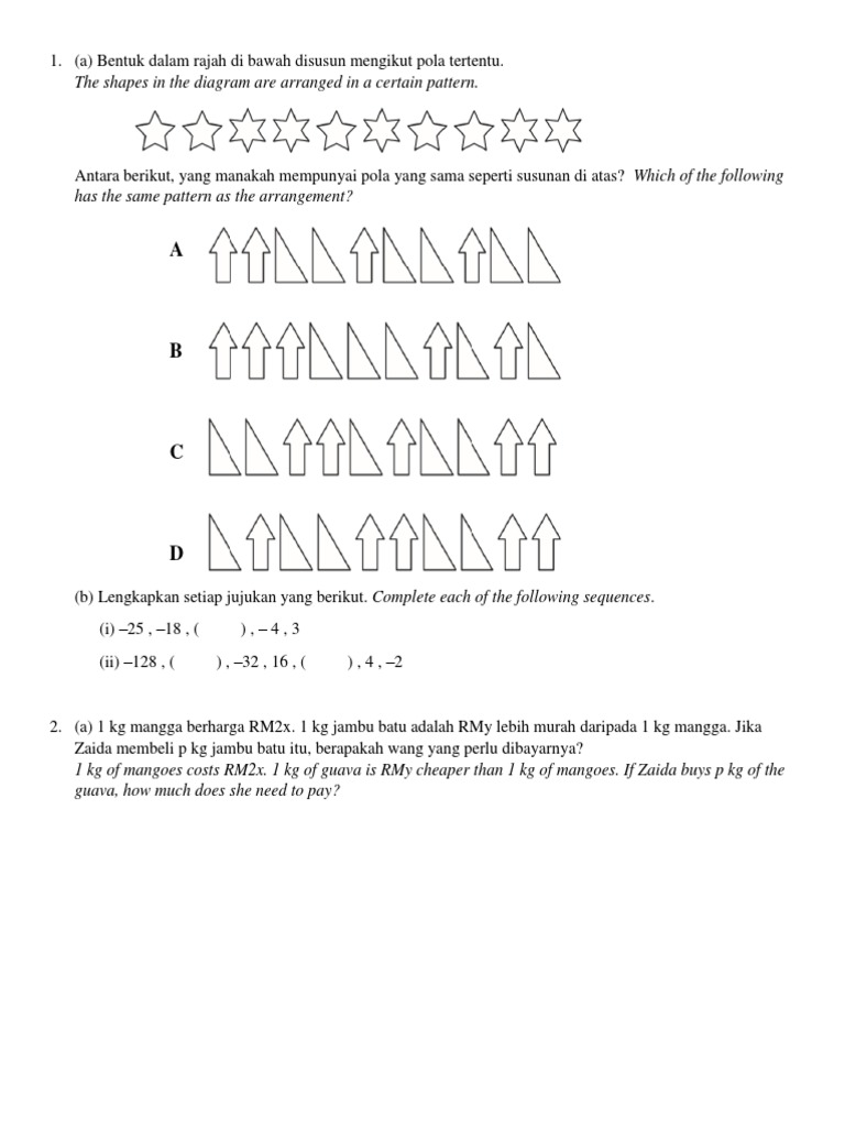 Form 2 Math (BM) | PDF