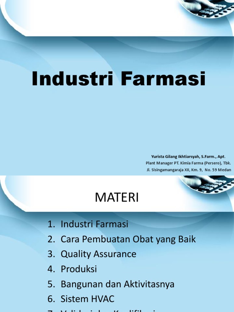 1 Industri Farmasi | PDF