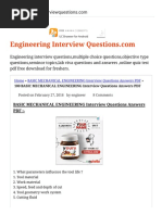Mechanical Engineering Interview Questions With Answers | PDF ...