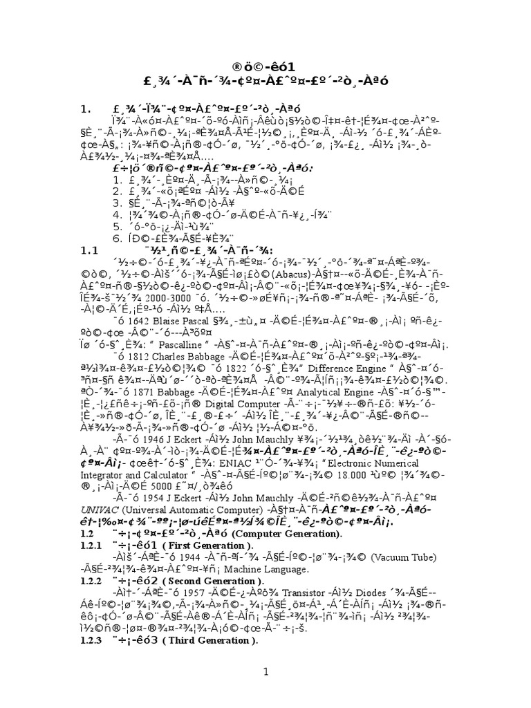 Lesson1 History of Computer | PDF