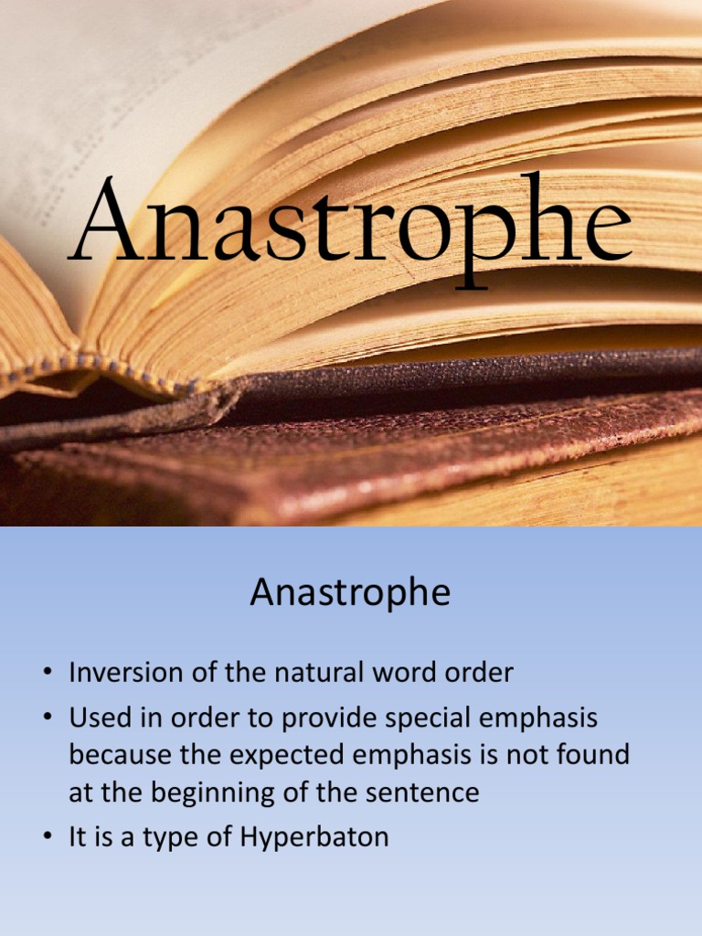 Anastrophe Powerpoint | PDF