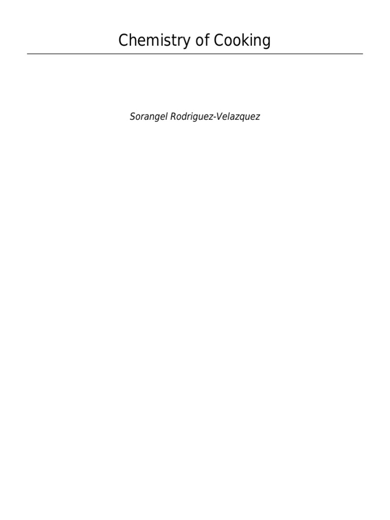 Chemistry of Cooking | PDF | Mixture | Chemical Substances