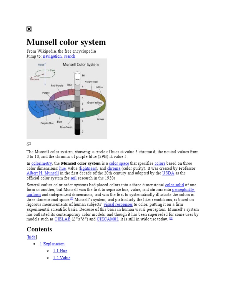 Munsell Color System | PDF | Psychophysics | Computer Graphics
