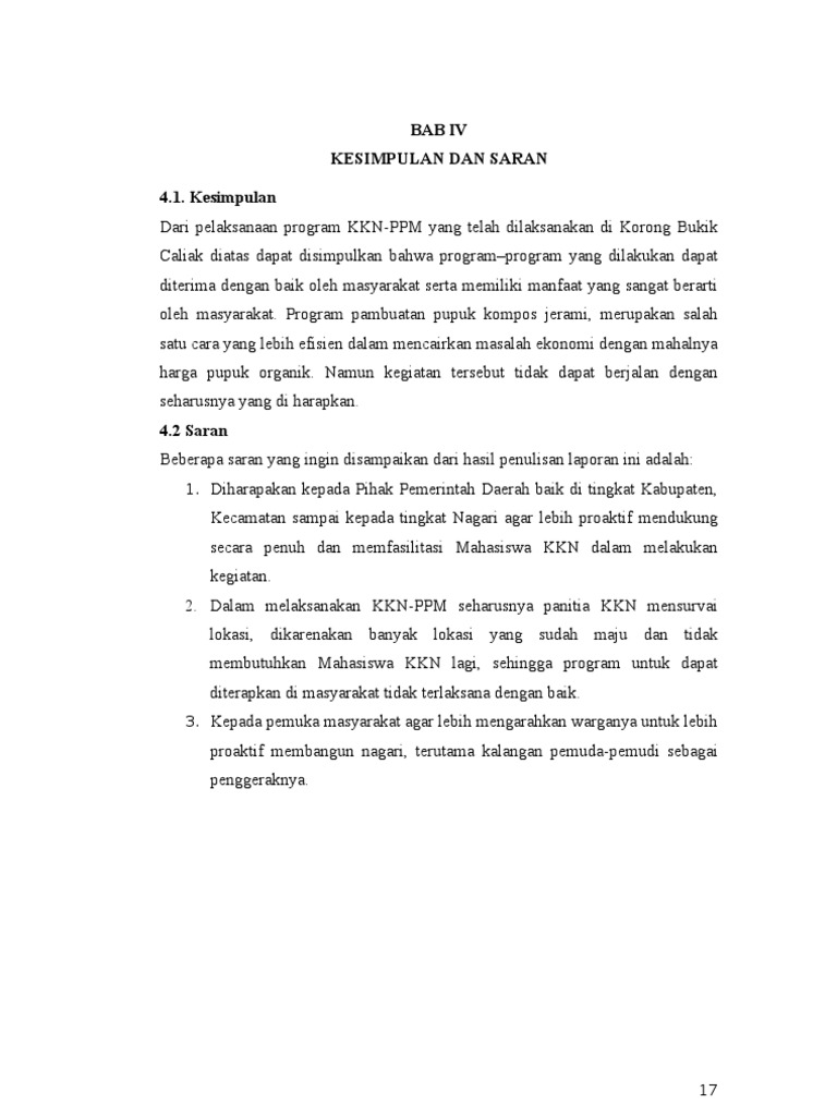 BAB IV Kesimpulan Dan Saran | PDF | Sains & Matematika