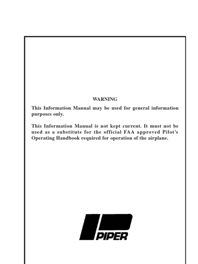 Piper PA44 180 POH PDF | PDF | Machines | Rotating Machines