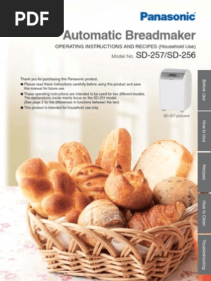 Panasonic bread maker manual store